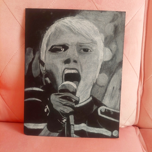 Art | My Chemical Romance Gerard Way Charcoal Drawing | Poshmark